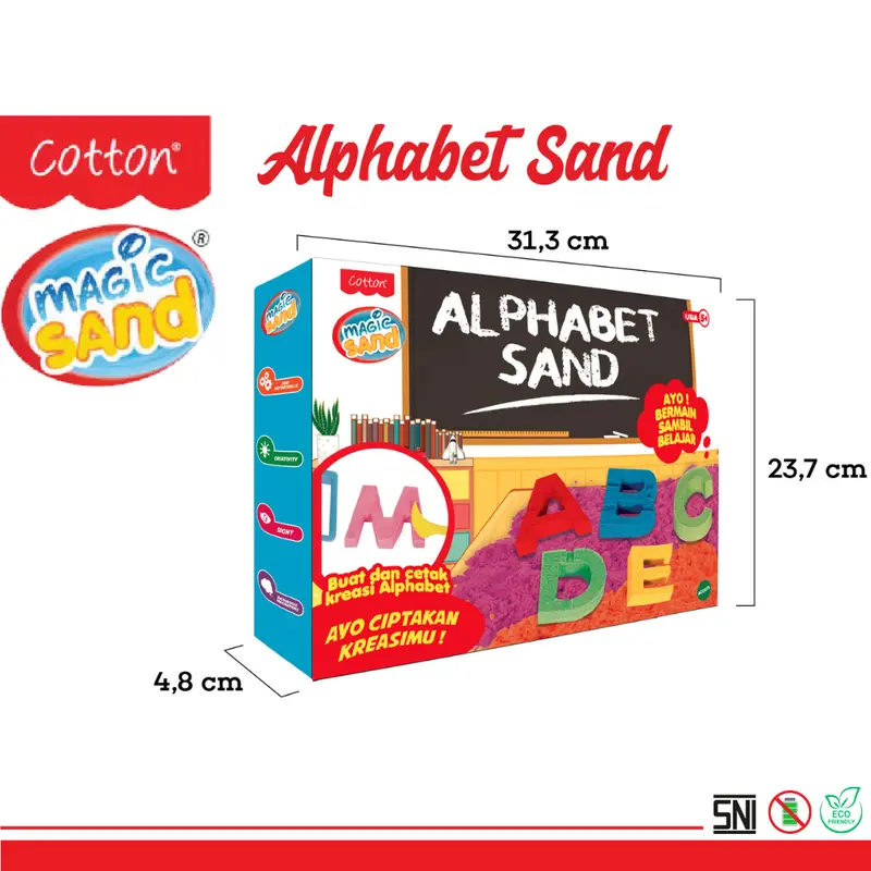 Mainan Huruf Alphabet Sand - ACOSTA Mainan