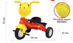 Sepeda Tiga Roda Lion Funbike Tampilan Baru - ACOSTA Mainan