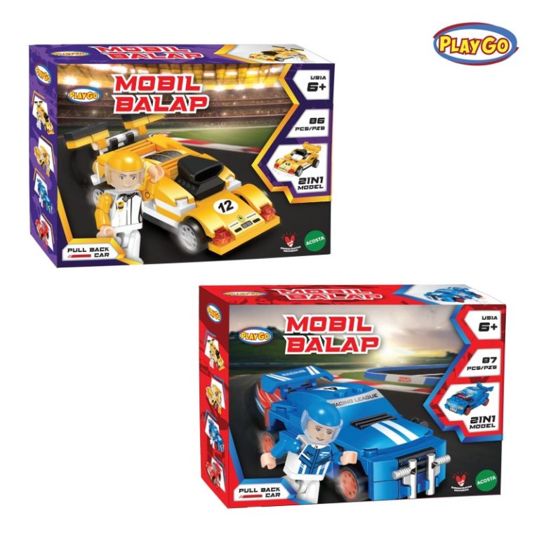 Mobil Balap Playgo Mainan Block Rakit Anak - ACOSTA Mainan