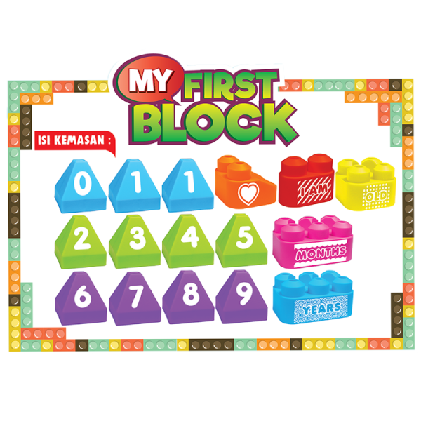 Playgo My First Block Milestone Bayi Mainan - ACOSTA Mainan