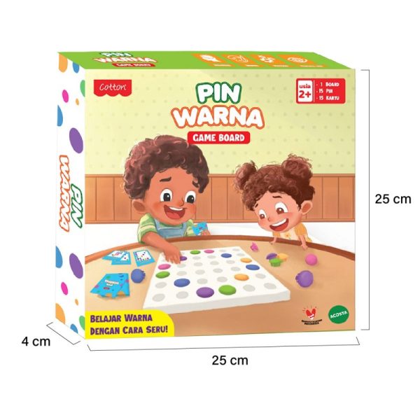 Mainan Montessori Anak Pin Warna Cotton - ACOSTA Mainan