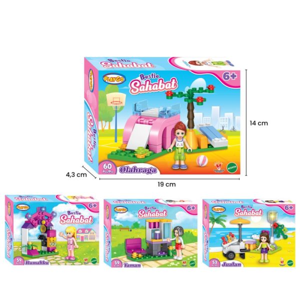Mainan Balok Susun Edisi Sahabat Playo Bestie - ACOSTA Mainan